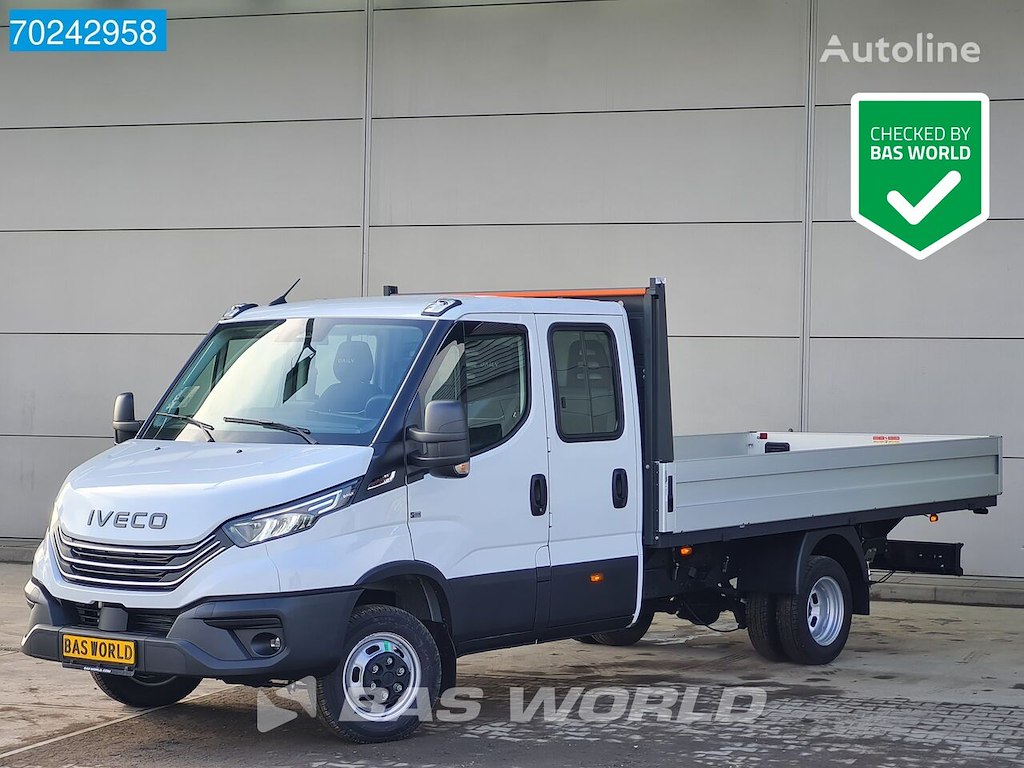 Novi IVECO Daily 35C18 3.0 180PK Nwe model 2025 Dubbel Cabine Open laadbak kamion s ravnom platformom < 3.5t