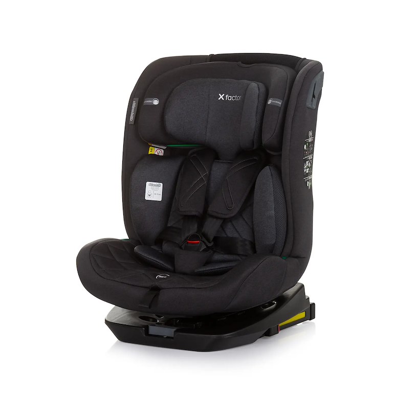 Chipolino Auto sedište X Factor, 40-150cm, Isofix, Crno