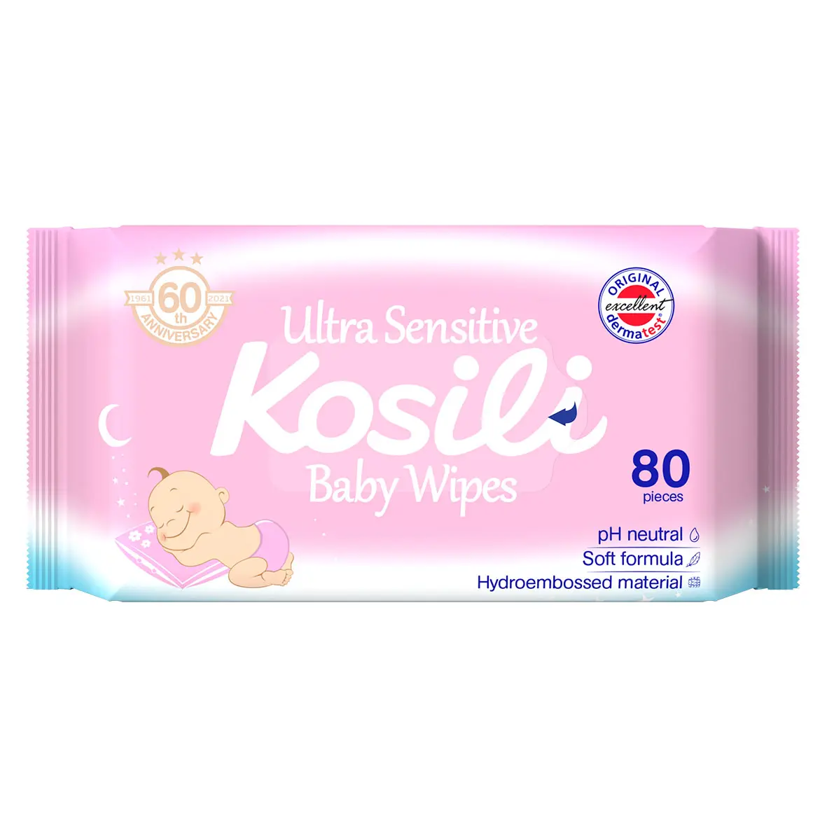 KOSILI Baby vlažne maramice roze 80/1