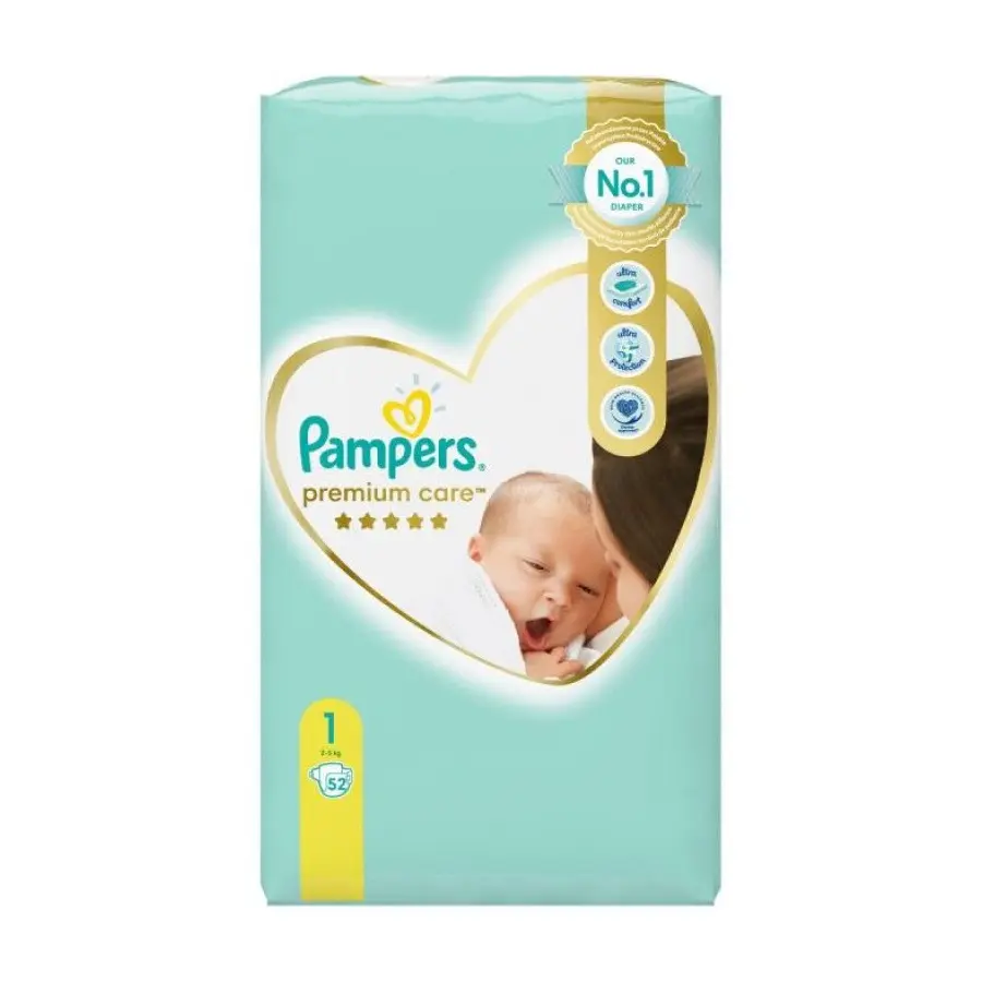 PAMPERS Pelene premium 2-5 kg /52 1