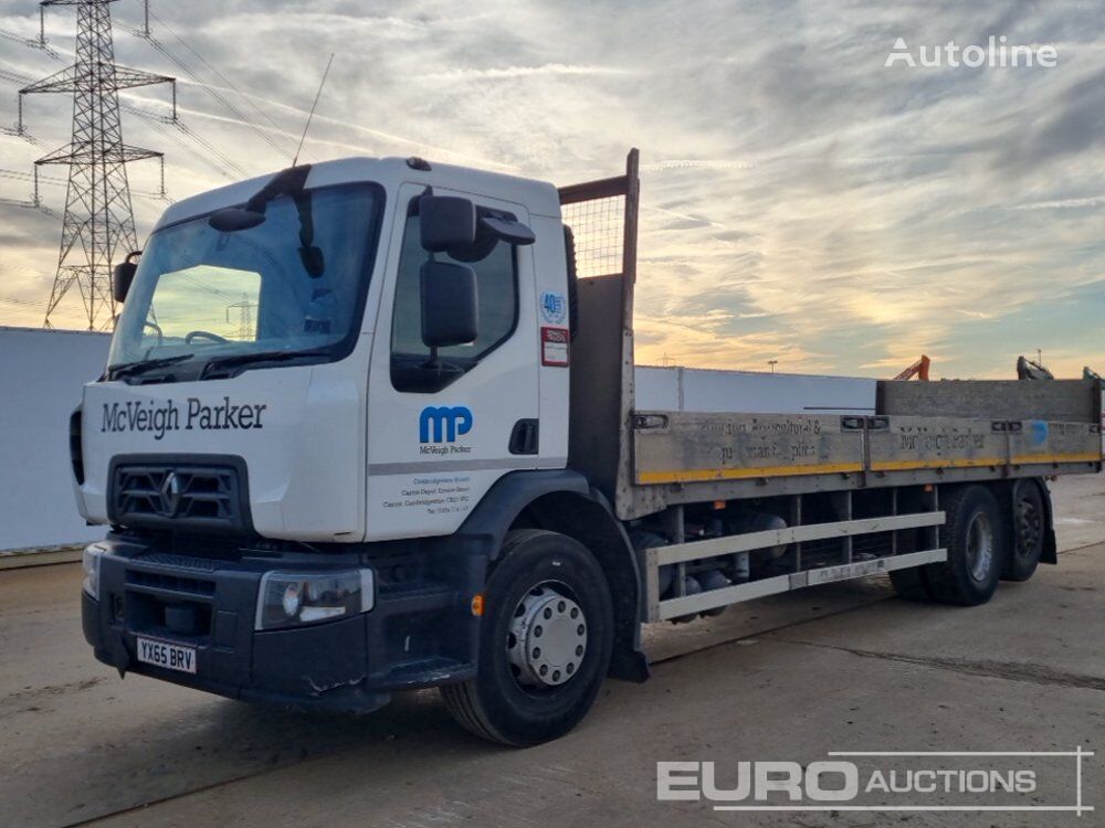 Prodaje se Renault 6x2 Rear Lift Dropside Flatbed Lorry, Manual Gearbox kamion platforme na aukciji