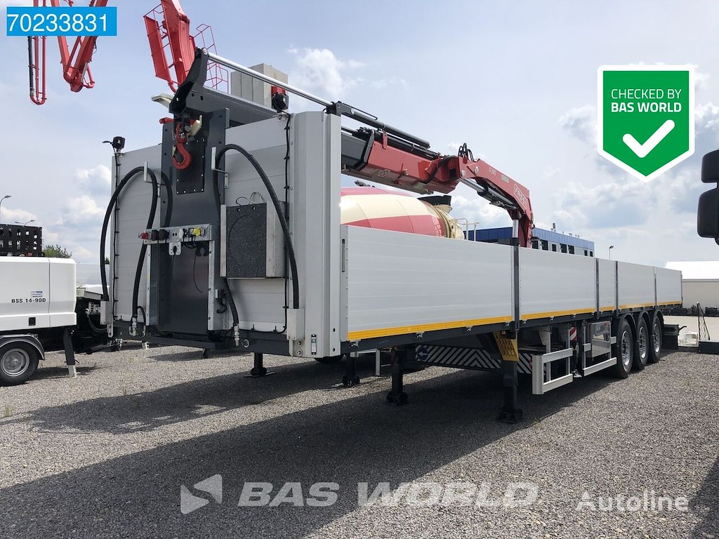 Nova Bodex KIS3B 3 axles NEW! Fassi F195AF.0.23 Crane poluprikolica sa ravnom platformom