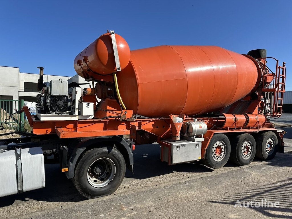 KWB 12m³ CONCRETE MIXER KARRENA + DEUTZ 6 CYL AUX. ENGINE 3-AXLES SA poluprikolica betonska mešalica