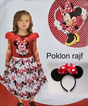 Mini Maus haljina poklon rajf za devojcice Minnie