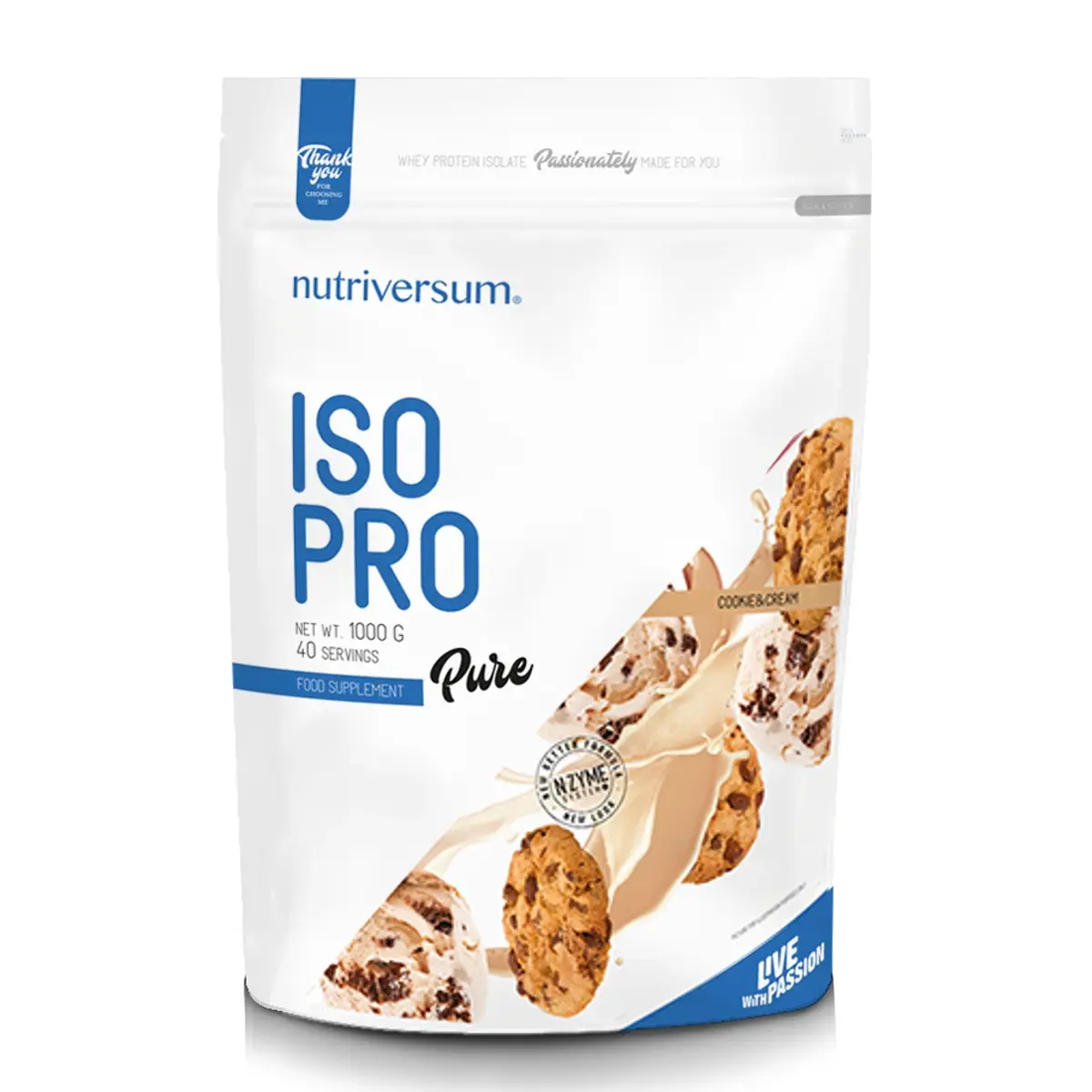 Nutriversum Iso Pro protein cokies&cream, 1kg