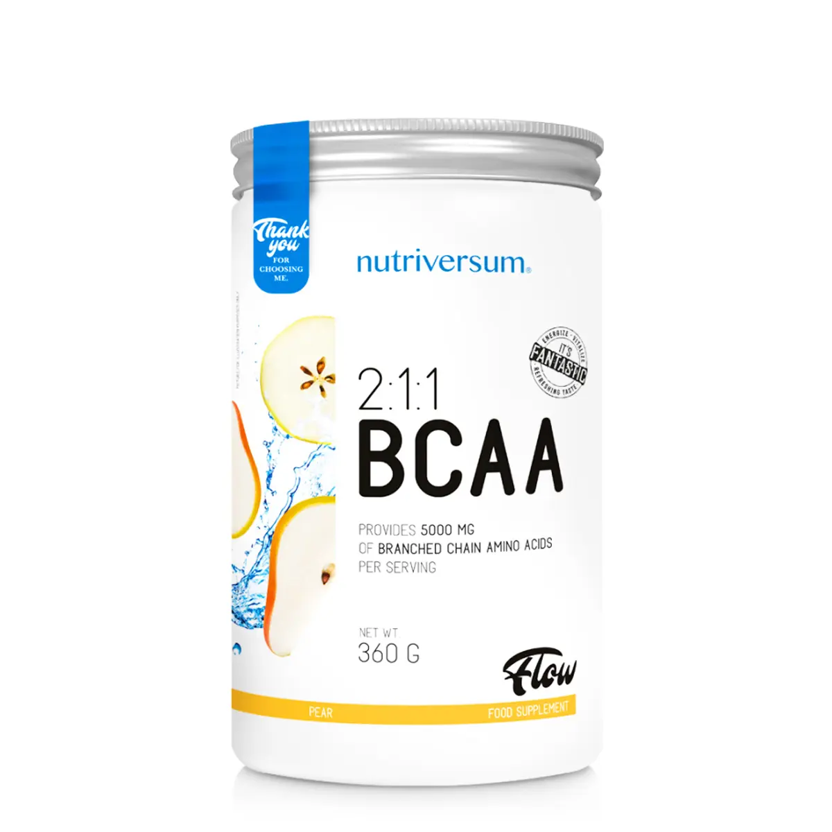 Nutriversum BCAA Flow 2:1:1 kruška, 360g