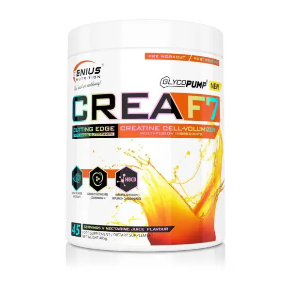 Genius Nutrition Kreatin CREA-F7, Nektarina, 405 g