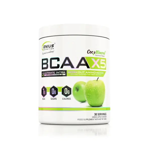 Genius Nutrition Aminokiselina BCAA-X5, Zelena jabuka, 360 g