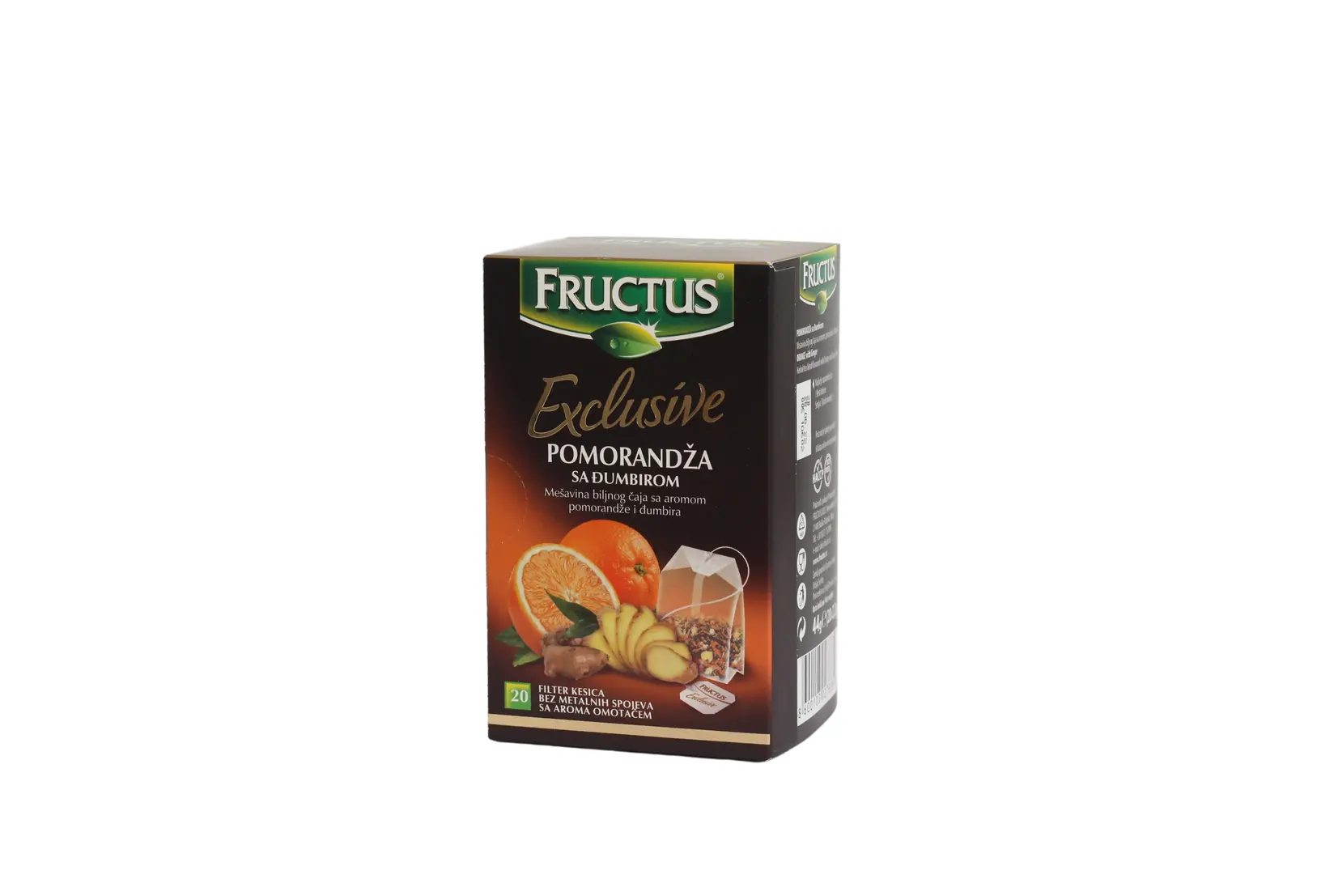 FRUCTUS Čaj od narandže i đumbira 44g, 20x2.2g