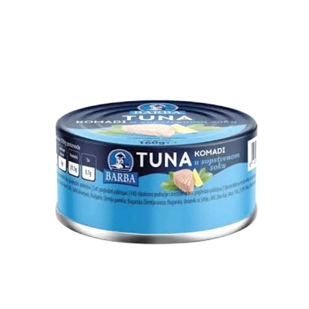 Barba Tuna komadi u sopstvenom soku, 160g