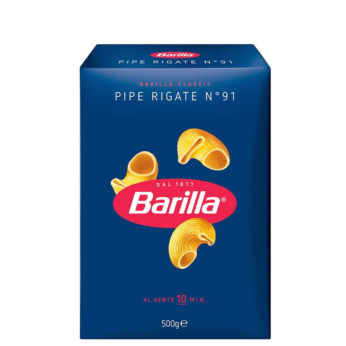 Barilla Testenina Pipe Rigate, 500g