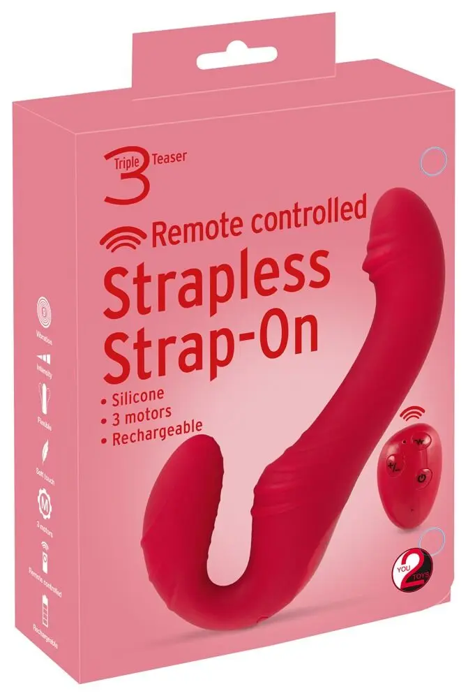 You2Toys Strapless Strap-On sa daljinskim upravljačem, Crveni