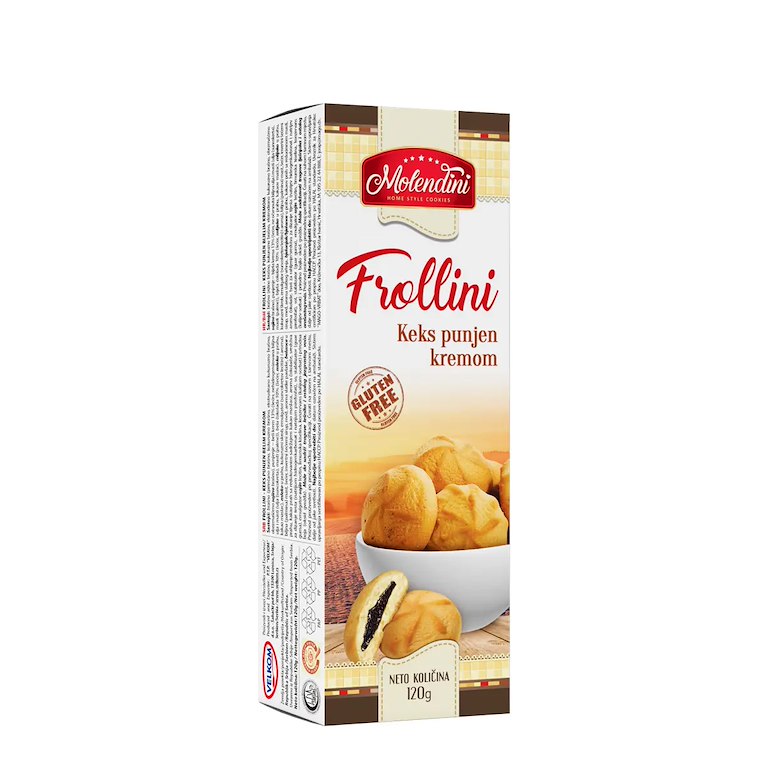 Molendini Frollini keks punjen braon kremom, 120g