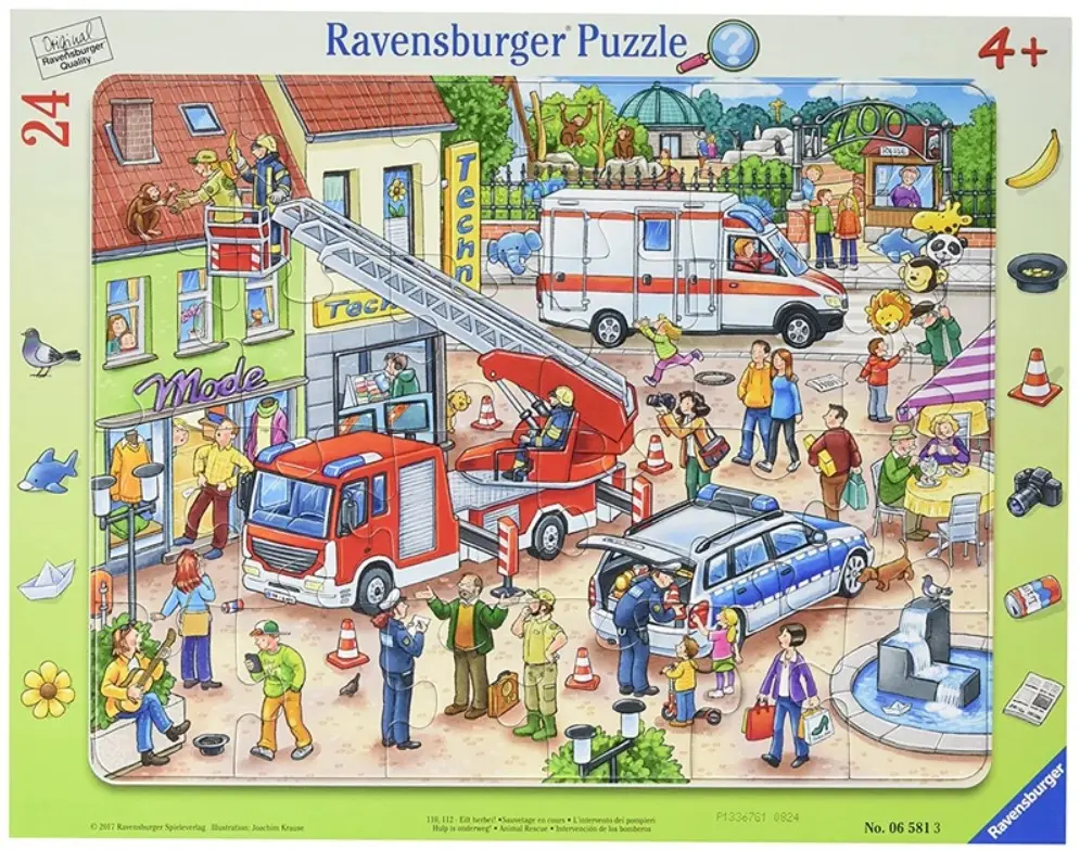 Ravensburger Puzzle Spasavanje životinja u gradu, 24 dela