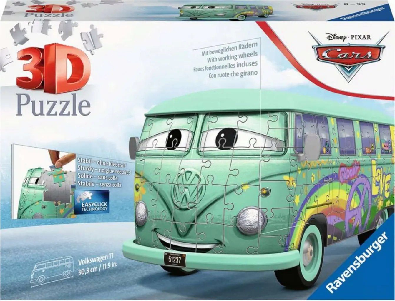 Ravensburger 3D puzzle VW bus T1 Cars, 162 dela