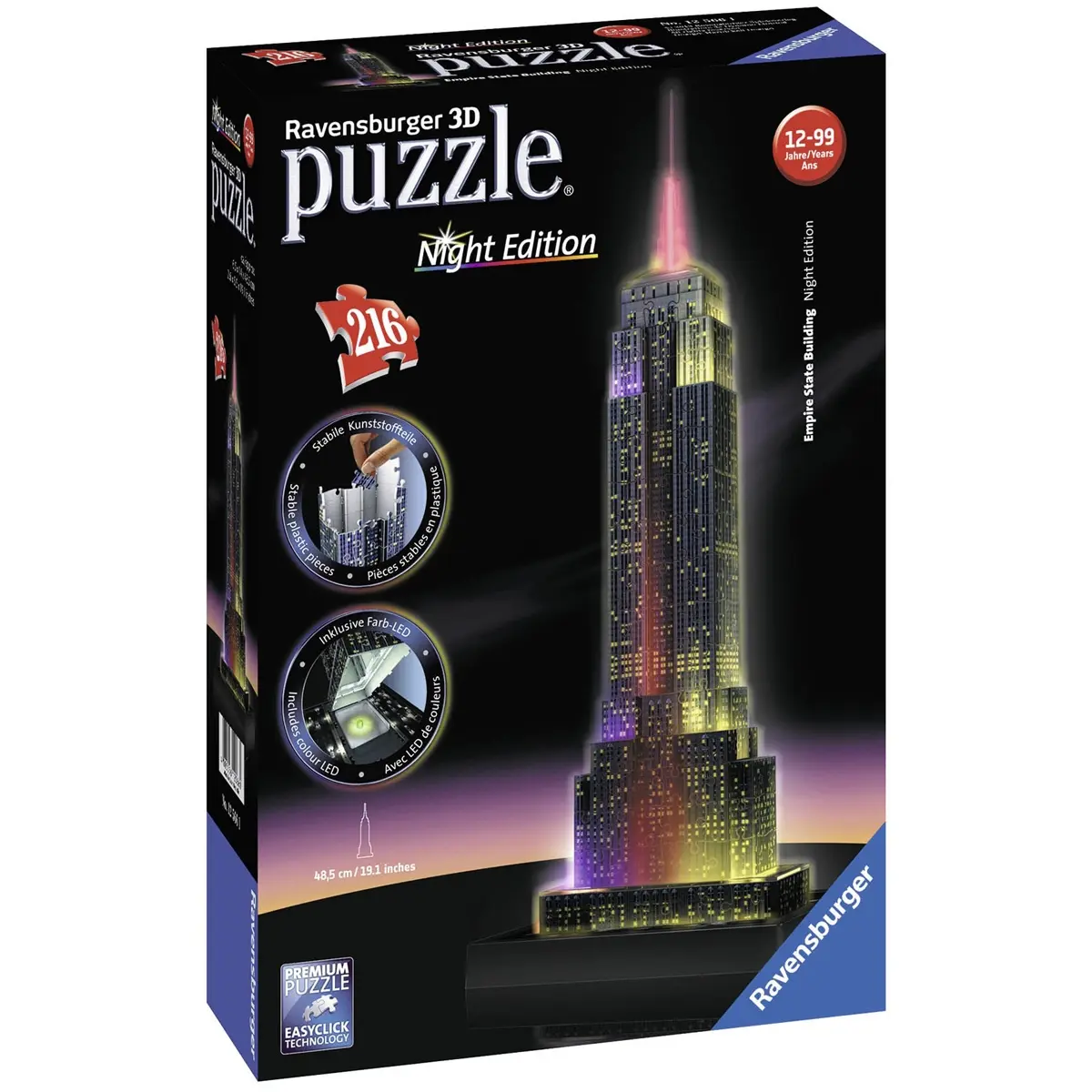 Ravensburger 3D puzzle Empire State Building noćno izdanje, 216 delova