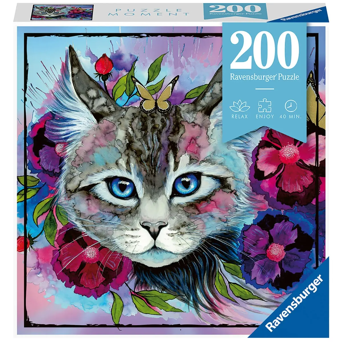 Ravensburger Puzzle Mačka u bojama, 200 delova