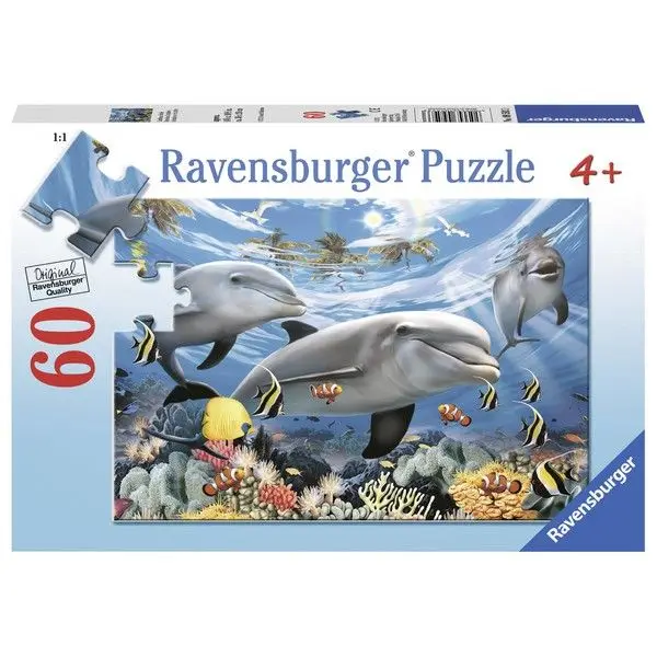 Ravensburger Puzzle Delfini, 60 delova