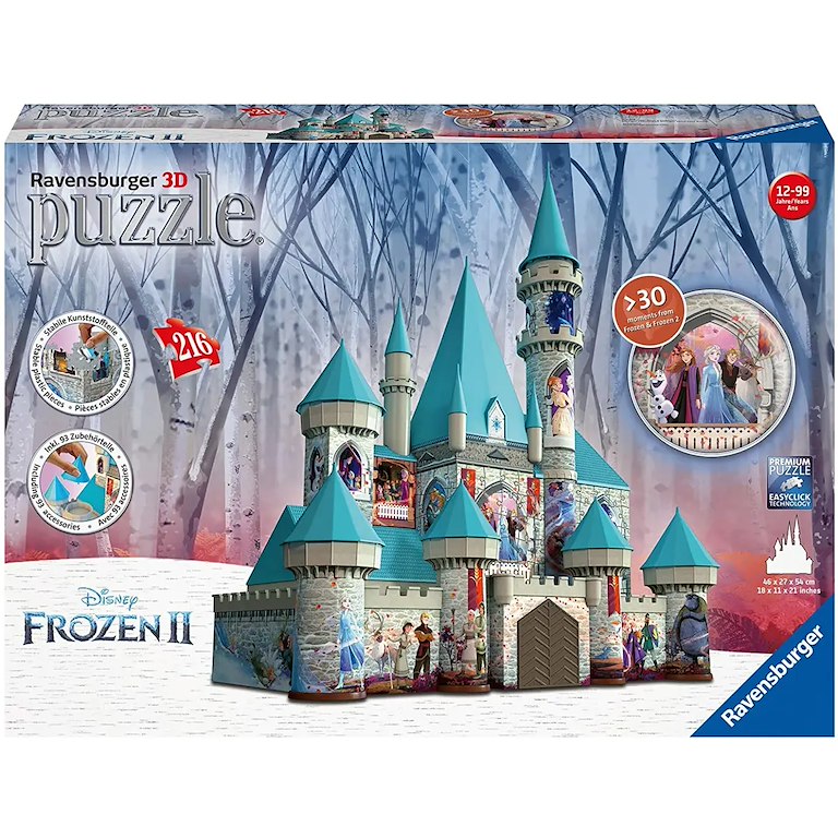 Ravensburger 3D puzzle Dizni dvorac sa motivom Frozen, 216 delova