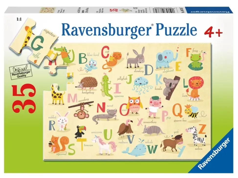 Ravensburger Puzzle Životinje od A-Z, 35 delova