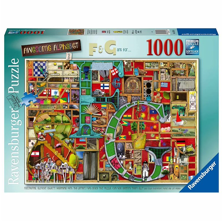 Ravensburger Puzzle Alfabet F i G, 1000 delova