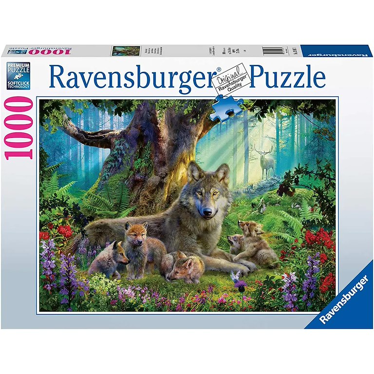 Ravensburger Puzzle Vukovi u šumi, 1000 delova