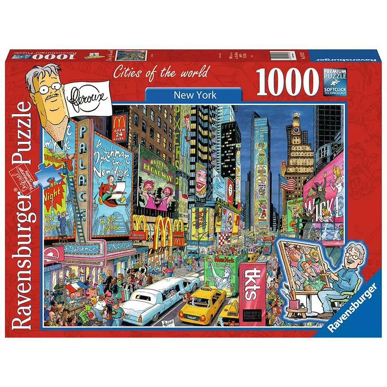 Ravensburger Puzzle Kartunizovan Njujork, 1000 delova