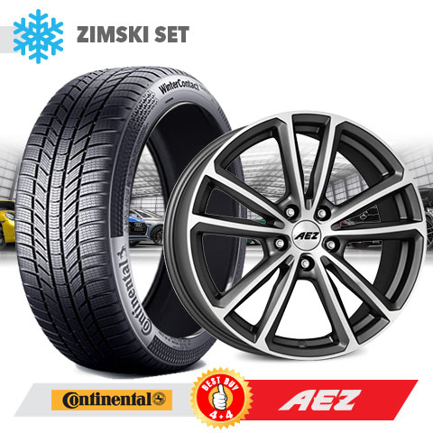 215/55 R17 SET Z CONTINENTAL + AEZ TIOGA TIT GM POL 5/112