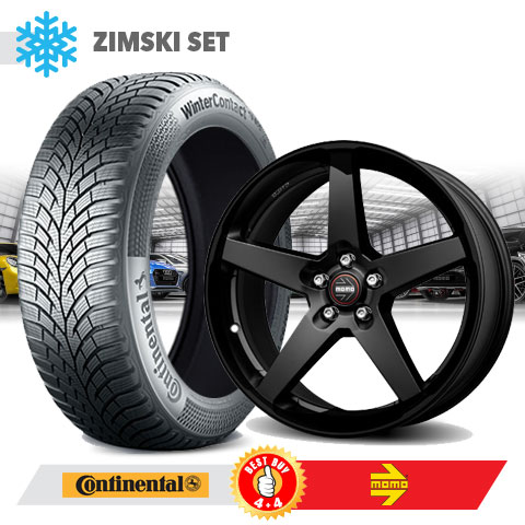 205/55 R16 SET Z CONTINENTAL + MOMO FIV MB 5/100