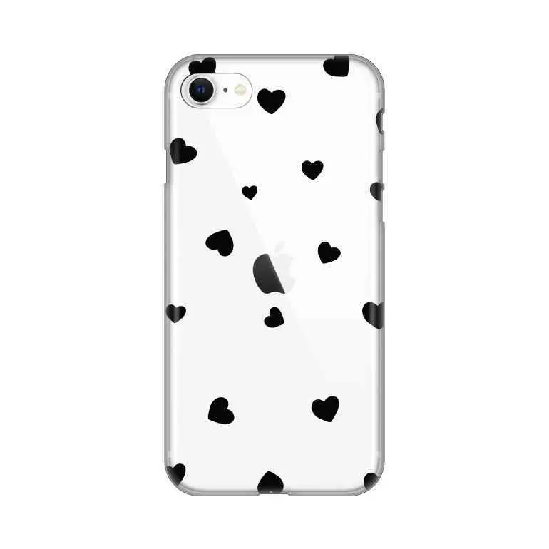 TELEMPIRE Silikonska maska Print Skin za iPhone 7/8/SE 2020/2022 Hearts providna