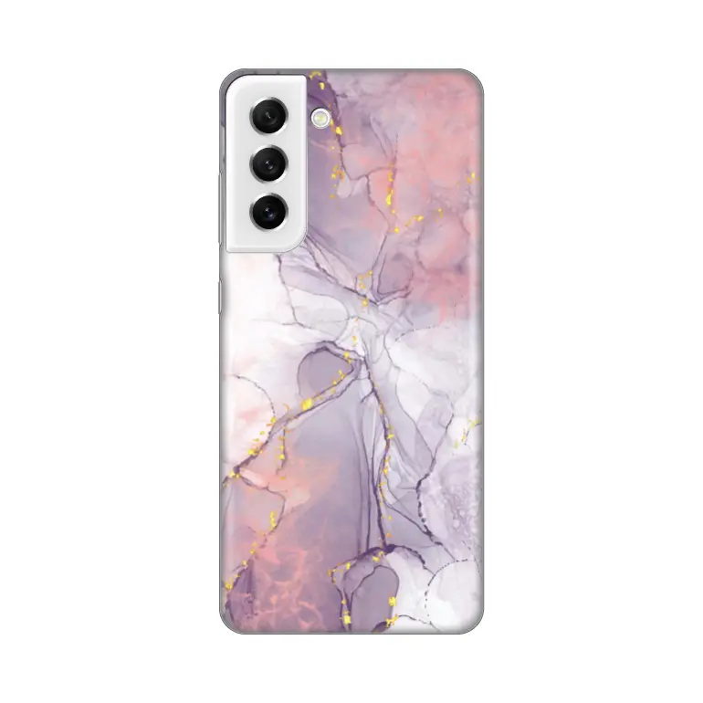 TELEMPIRE Silikonska maska Print za Samsung G990 Galaxy S21 FE Pink Marble roze