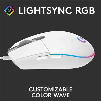 Logitech G203 Lightsync RGB 6 button Mouse White