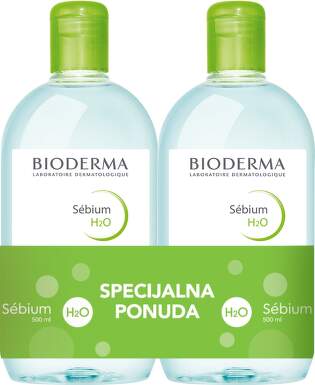 Bioderma Set Sebium Micelarna voda, 500 ml x 2