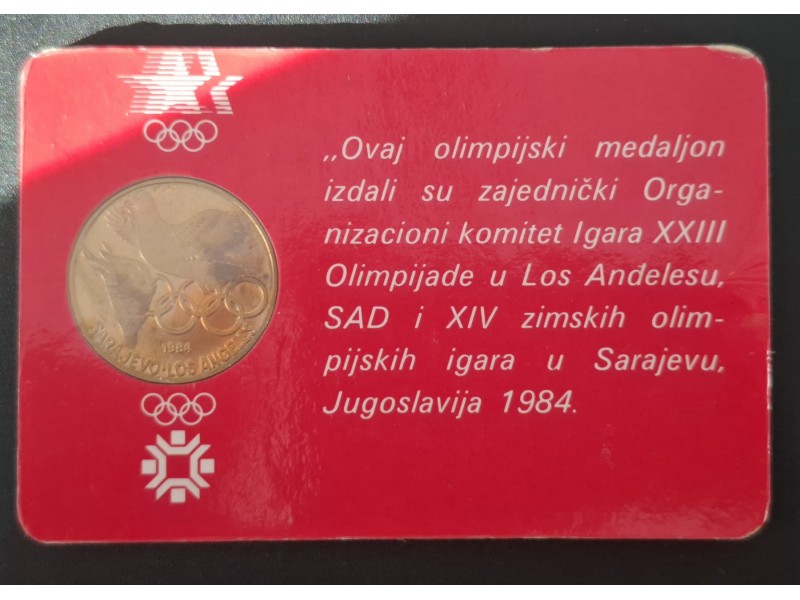 Olimpijski medaljon ZOI Sarajevo 1984.