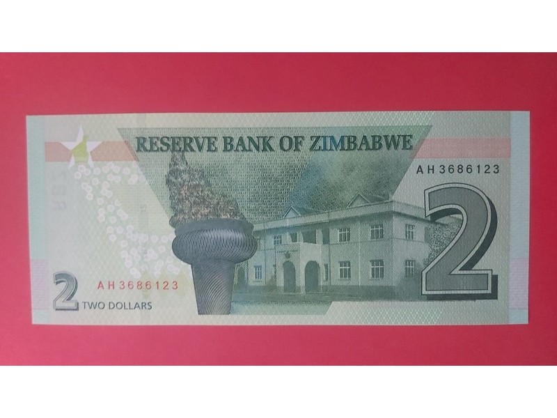 2 dollars 2019 god Zimbabwe UNC