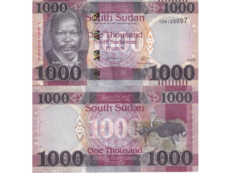 SOUTH SUDAN Južni Sudan 1000 Pound 2023 UNC, P-17