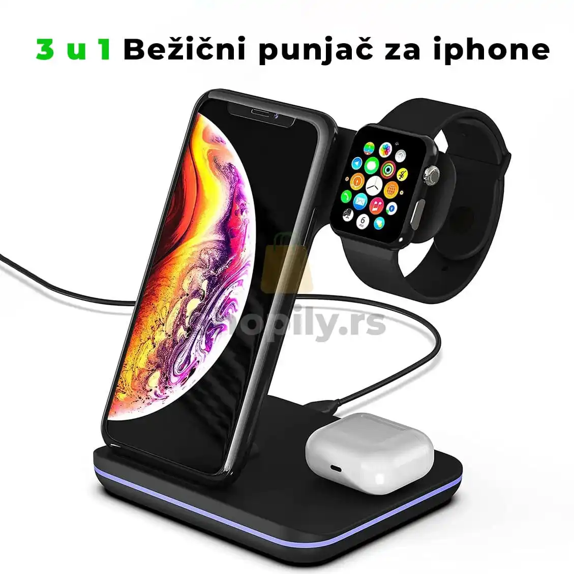 3 u 1 Bežični punjač za iphone