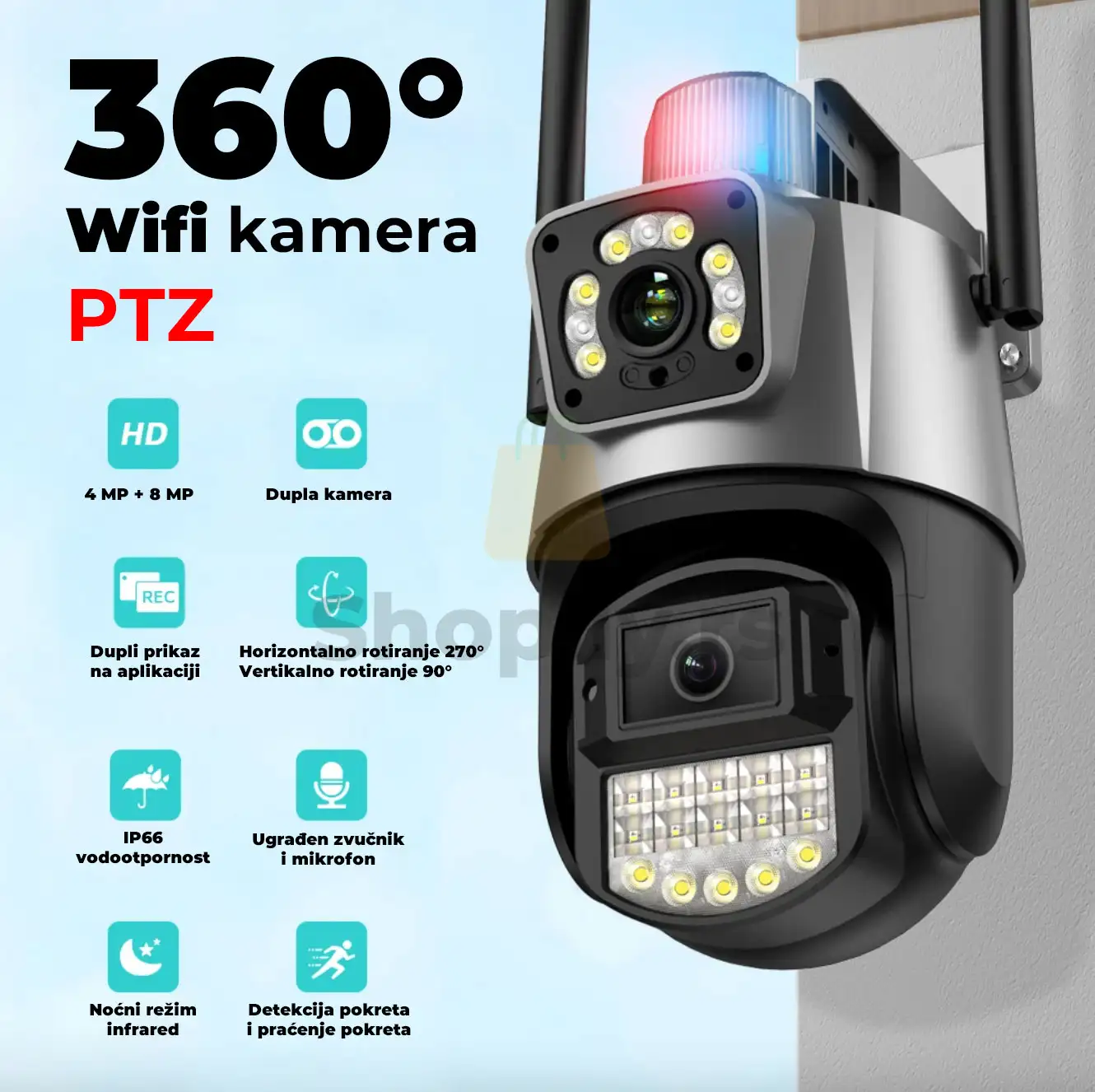 360 Wifi kamera PTZ