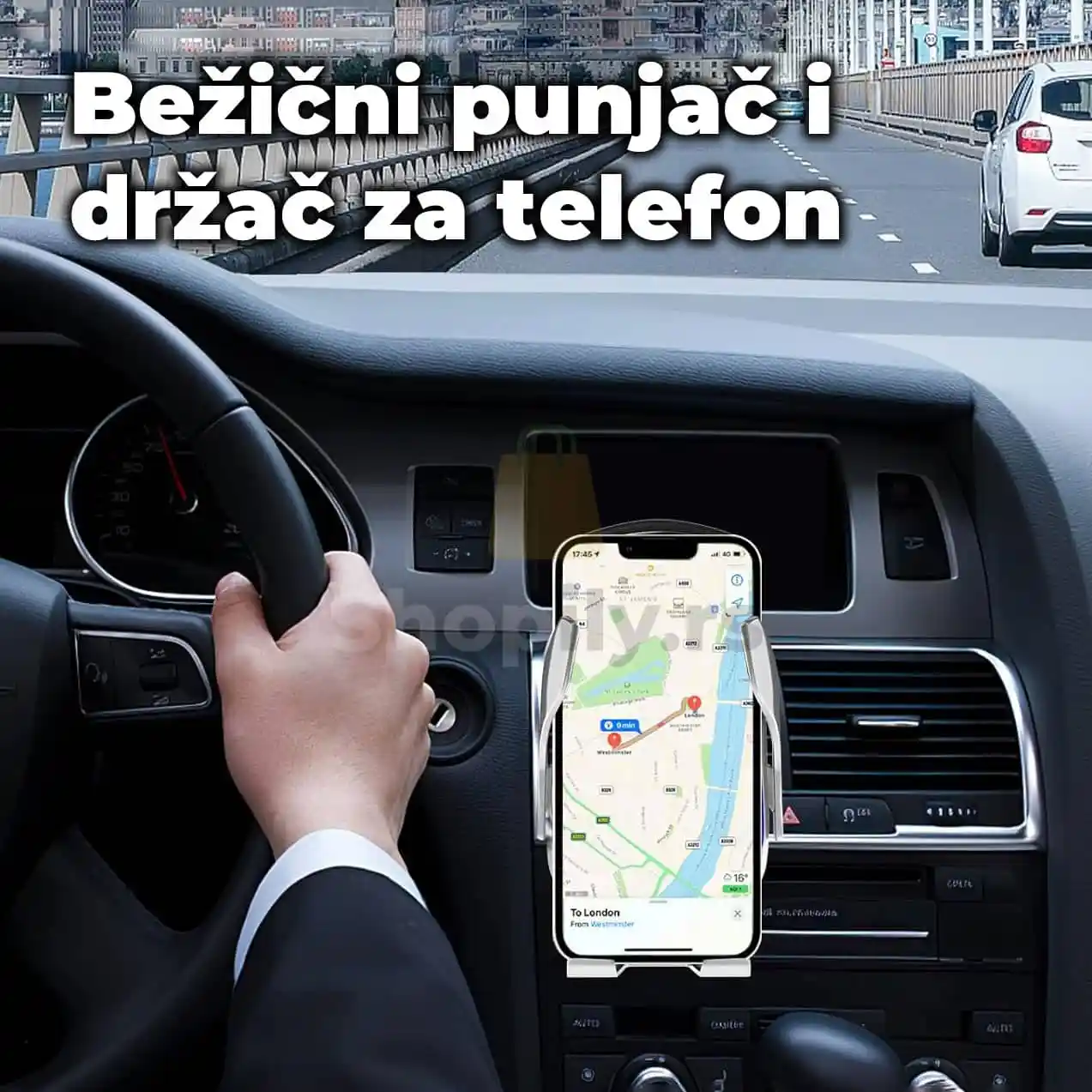 Bežični punjač i držač za telefon