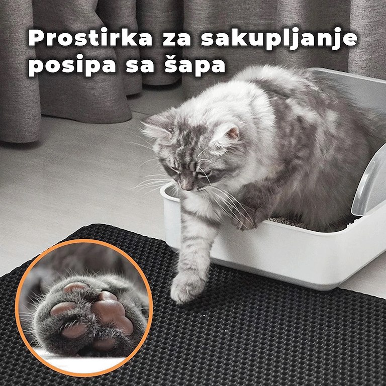 Prostirka za mačke za posip