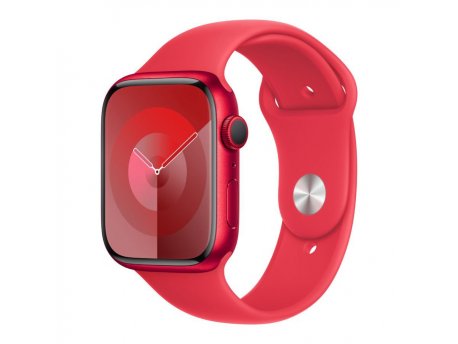 APPLE WATCH S9 GPS 45MM RED ALU CASE W RED SPORT BAND - M/L (MRXK3SE/A)