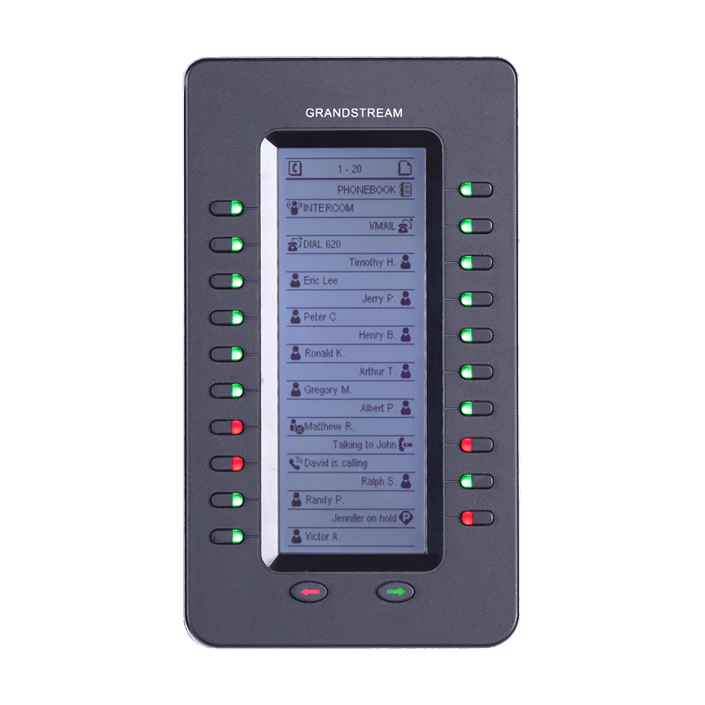 Grandstream-USA GXP-2200EXT Expansion modul za GXP-2200/2140/2170/3240, 2 x 20 BLF programabilnih tastera (40 lokala), 128×384 grafički LCD, do 4 jedinice kaskadno na istom telefonu