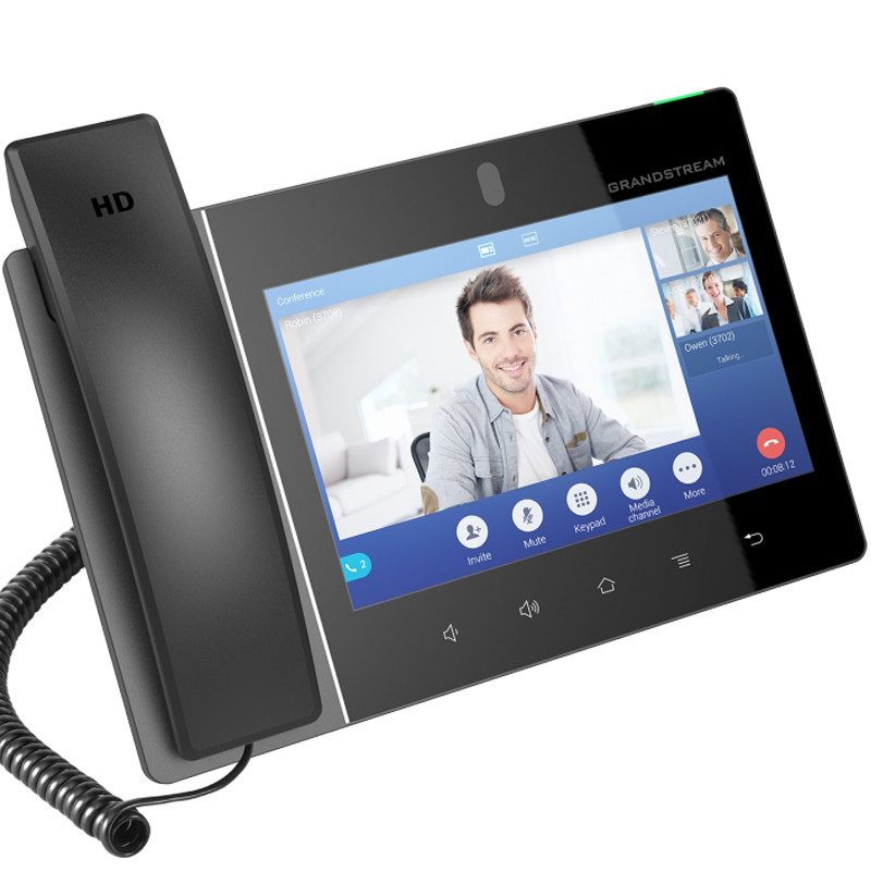 Grandstream-USA GXV3380 Multimedia Android 16-line/16-SIP VoIP HD telefon, 8″(1280?800) touch screen TFT, 2MPix Full-HD kamera, Bluetooth, WiFi 2.4/5GHz Dual-band, USB, SD, HDMI, 2 x GE PoE+ (IPVi...