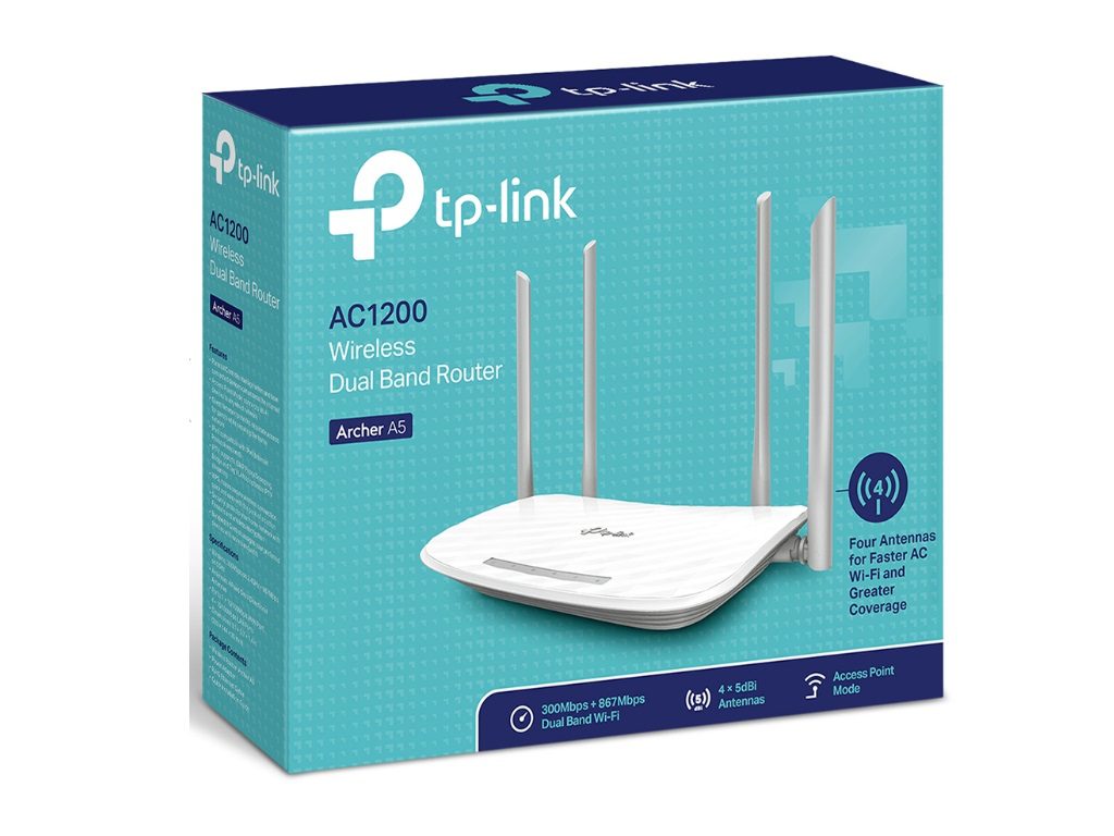 Bežični ruter TP-LINK ARCHER A5 Wi-Fi/AC1200/867Mbps/300Mbps/1xWAN 4xLAN/4x antena