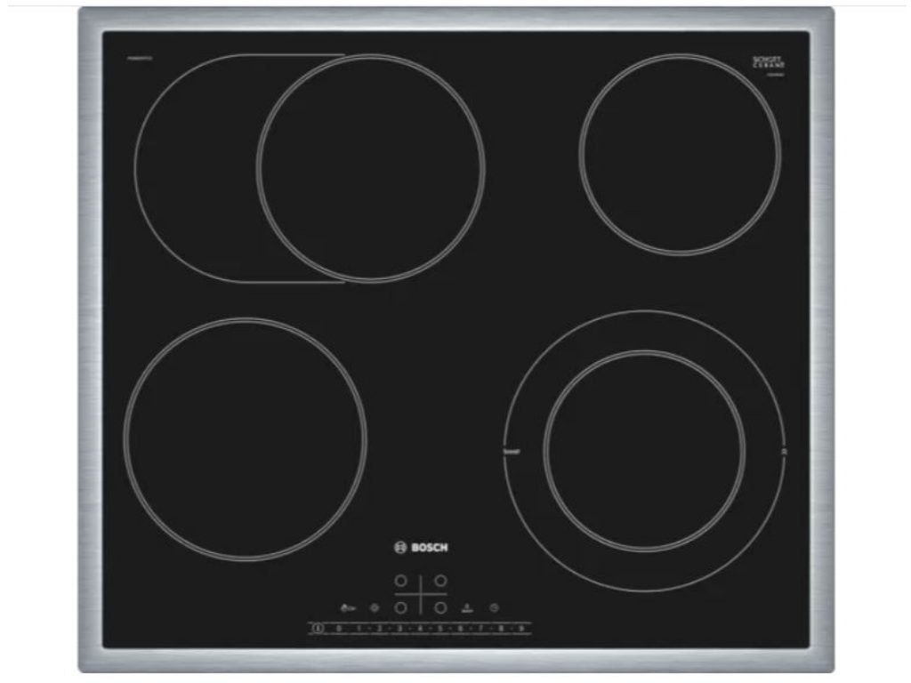 Ugradna ploča BOSCH PKE645D17E/staklokeramička/4 zone/60cm/crna