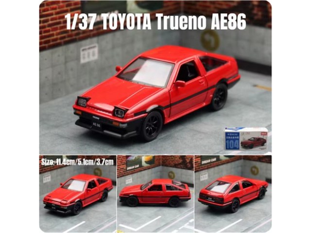 1:37 TOYOTA Trueno AE86, crveni