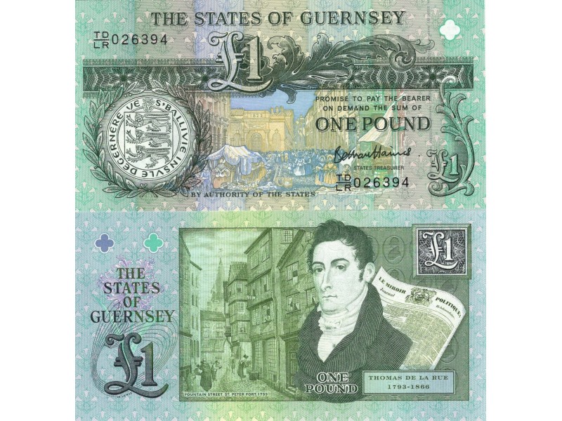 GUERNSEY Gernzi 1 Pound 2023 UNC, P-52