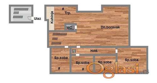 Odličan petosoban duplex površine 86m2