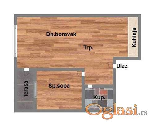 Dvosoban, 49m2 Somborski Bulevar