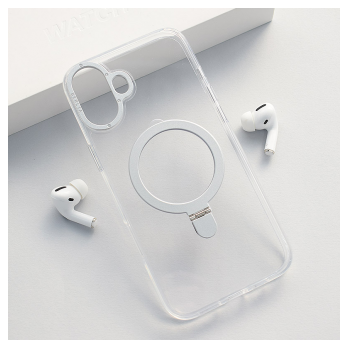 Maska Berlia Clear Bracket Magnetic za iPhone 16 Plus transparent